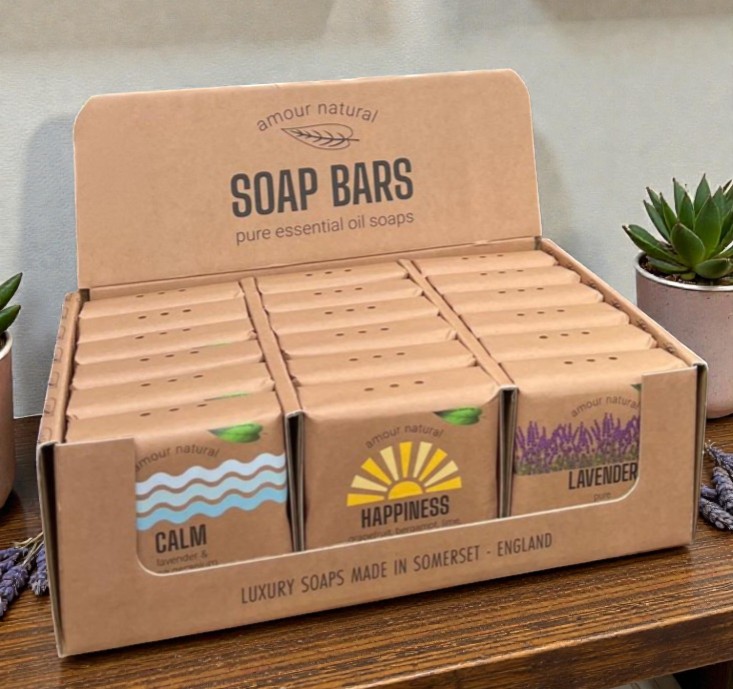 Natural Soap Bar Starter Set with Display Case (18 Units) | Amour ...